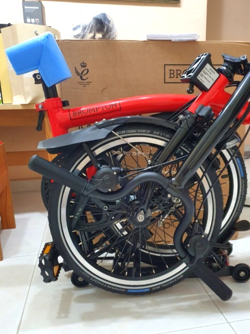 Brompton M6R rocket red black edition + lighting system, Sports ...