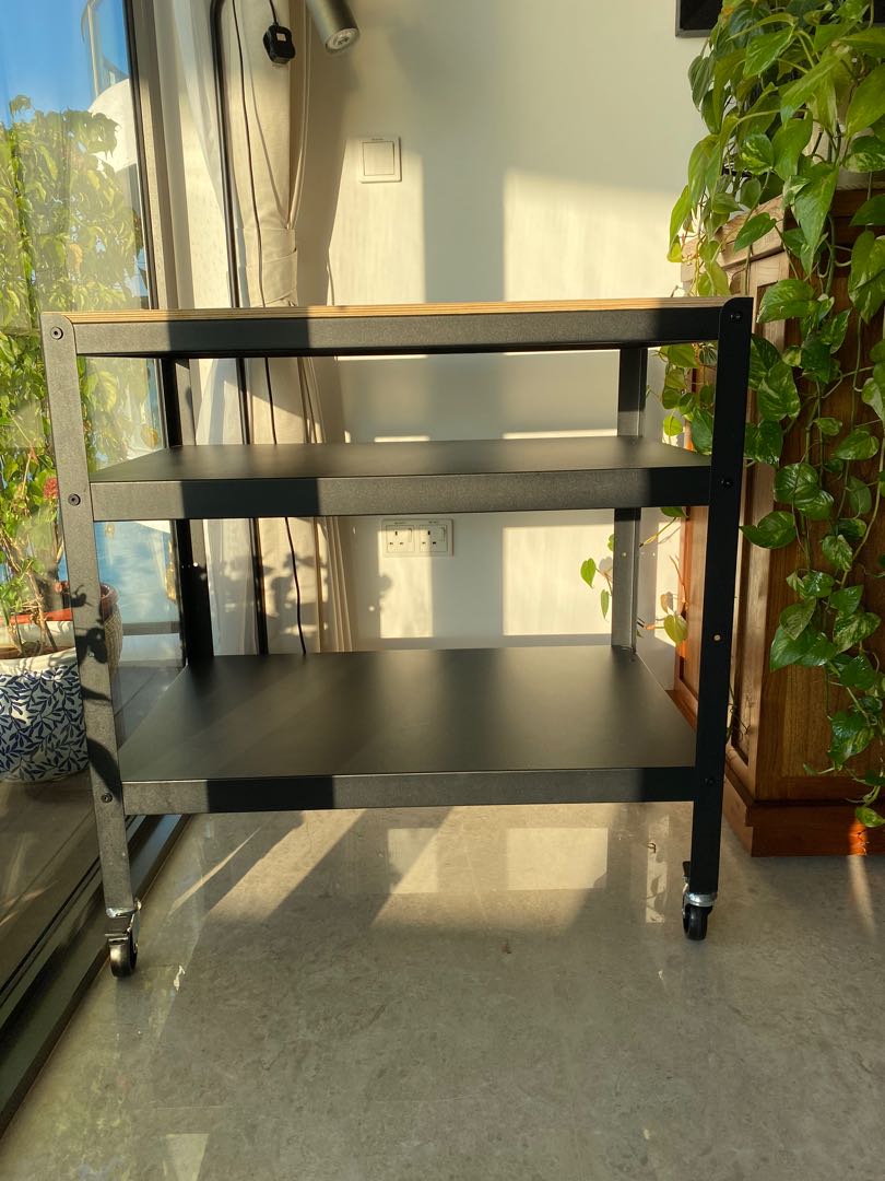 BROR IKEA Kitchen Trolley (Black), Furniture & Home Living, Furniture ...