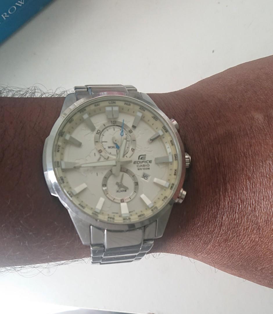 Casio Edifice world time watch, Men's Fashion, Watches & Accessories ...