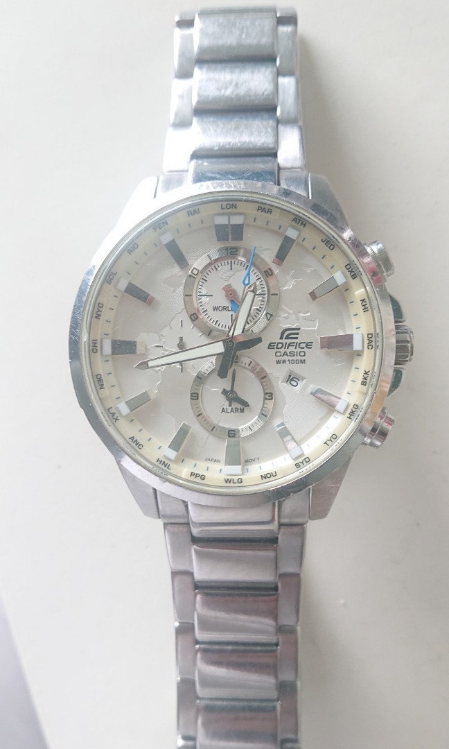 Casio Edifice world time watch, Men's Fashion, Watches & Accessories ...