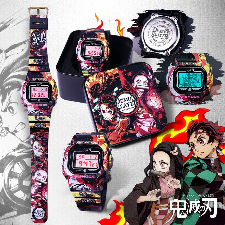 Demon Slayer G-Shock Watch DW-5600 | Anime Custom Designed, Mobile ...
