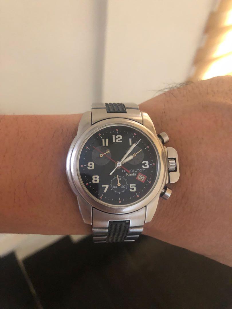 FS/FT: Hamilton Watch Chronograph Quartz Swiss Made, Men's Fashion ...