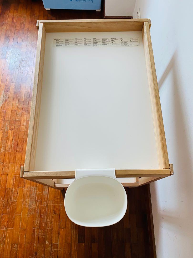 IKEA Sniglar changing table with all Onsklig accessories, Babies & Kids ...
