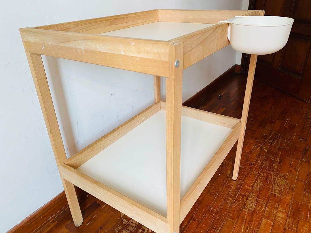 IKEA Sniglar changing table with all Onsklig accessories, Babies & Kids ...
