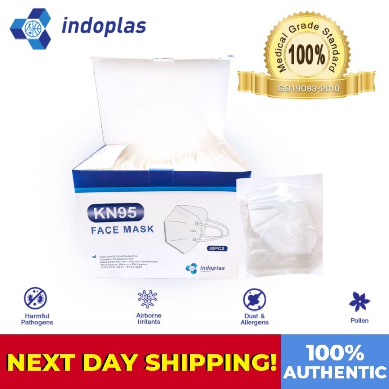 Indoplas KN95 Disposable Face Mask 50's (per box), Health & Nutrition ...