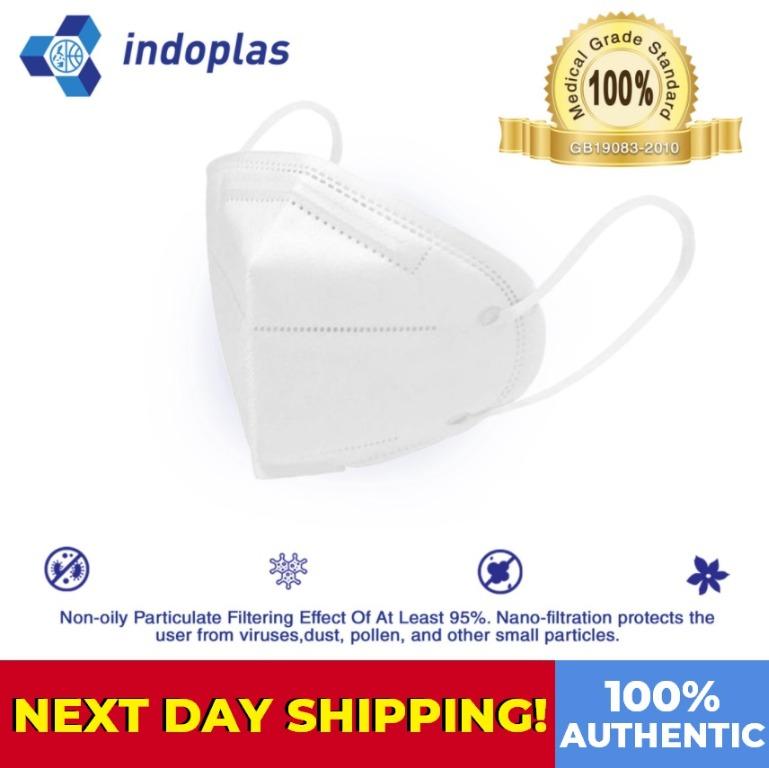 Indoplas KN95 Disposable Face Mask 50's (per box), Health & Nutrition ...