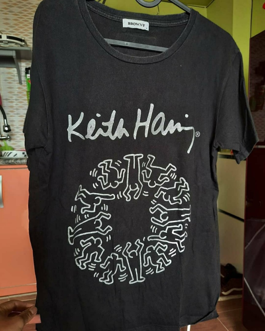 Keith haring x browny t shirt 50*66 not jmb jean michel basquiat andy ...
