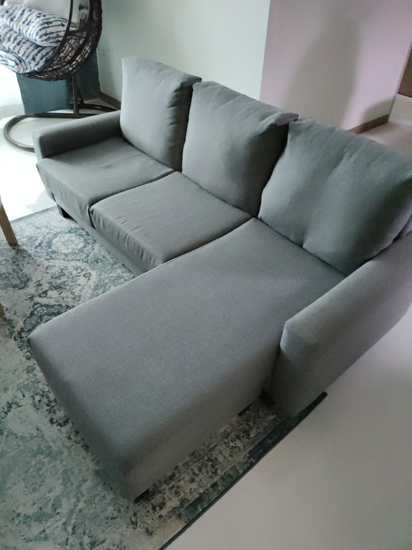 L Shaped Sofa (Adjustable Position), Furniture & Home Living, Furniture ...