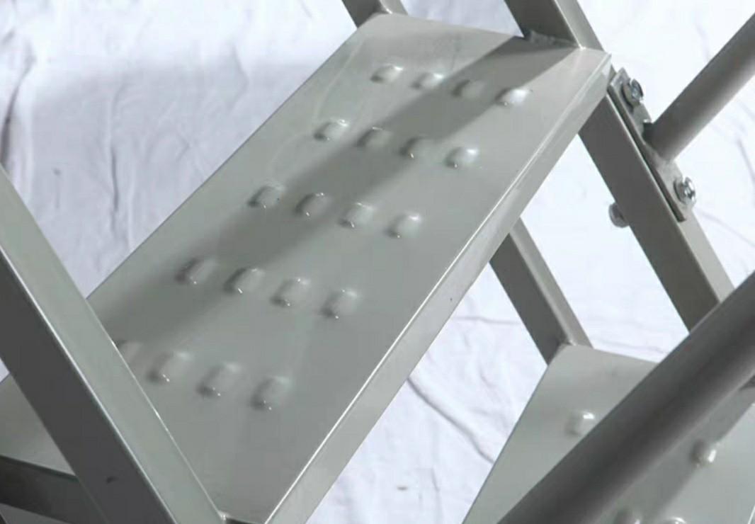 Movable 7 steps commercial heavy duty warehouse ladder with wheels ...