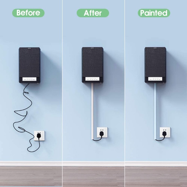 MUDEELA One-Cord Cable Trunking, Mini Cable Cover, PVC Wire Molding ...