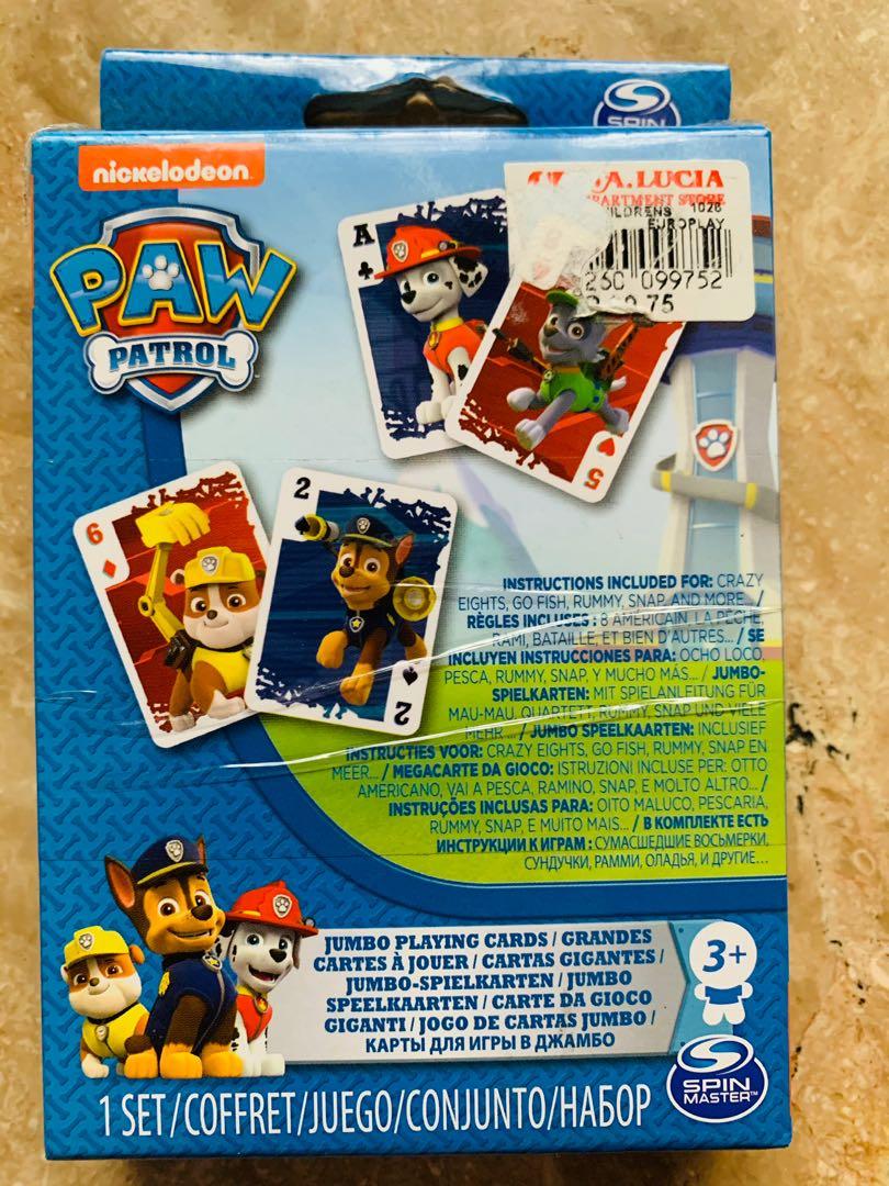 Paw Patrol Playing Cards, Hobbies & Toys, Toys & Games on Carousell