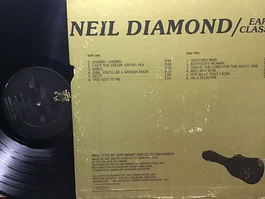LP Neil Diamond - Early Classics OOP USA VINYL RECORD Anubis Piring ...