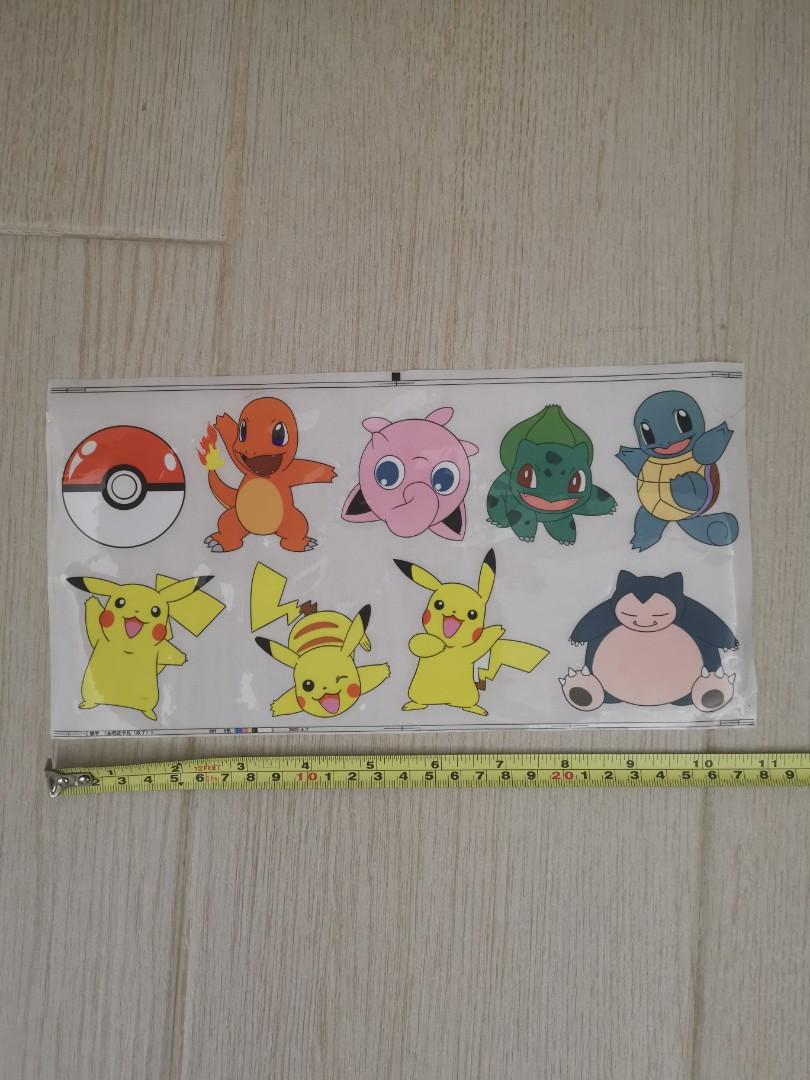 Pokemon / Pikachu Window Stickers 貼紙, 興趣及遊戲, 手作＆自家設計, 文具 - Carousell