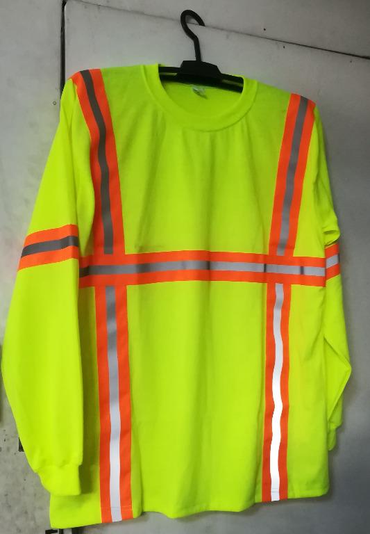 Reflectorized Long Sleeve Cotton Round Neck, Men's Fashion, Coats ...