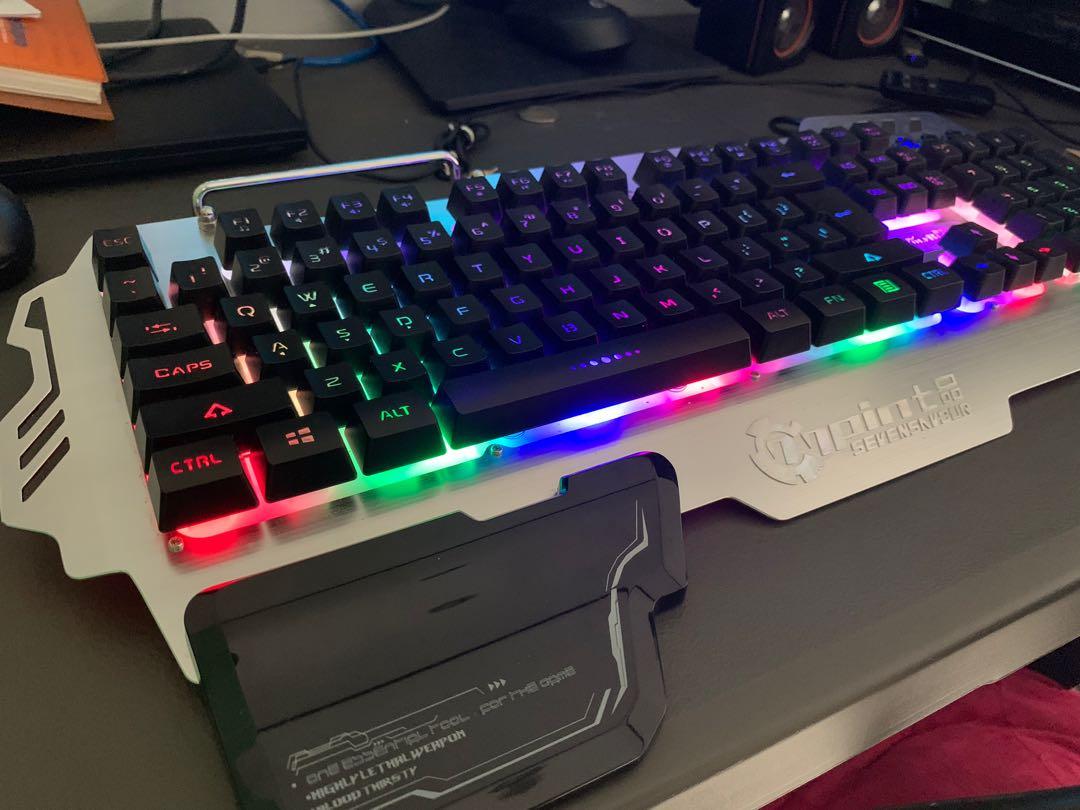 rgb mechanical ergonomic gaming keyboard, Computers & Tech, Parts ...