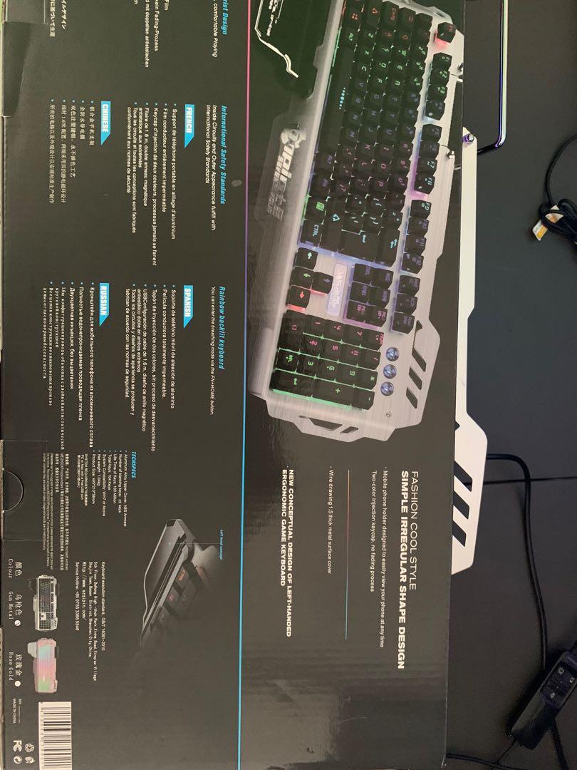 rgb mechanical ergonomic gaming keyboard, Computers & Tech, Parts ...