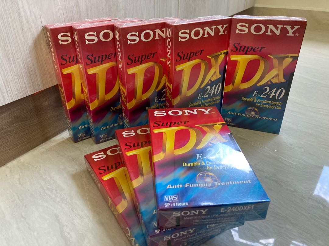 Sony Super DX E-240 VHS Tape SP:4hours, TV & Home Appliances, TV & Entertainment, TV Parts ...