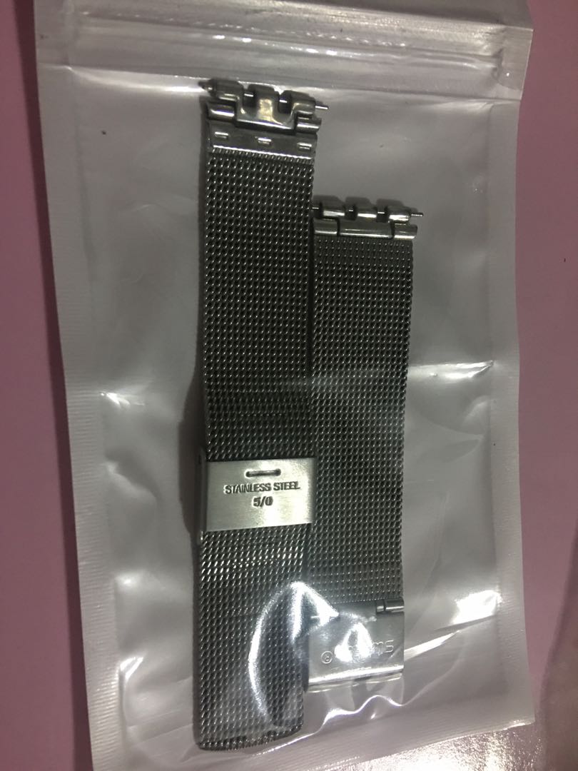 Original BNIB Swatch mesh watch strap, Everything Else on Carousell