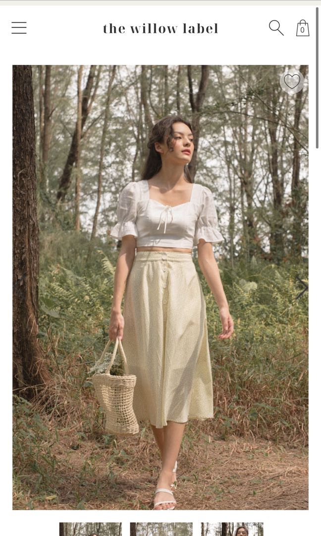 The Willow Label Lara Buttondown Midi Skirt Sunshine Yellow, Women's ...