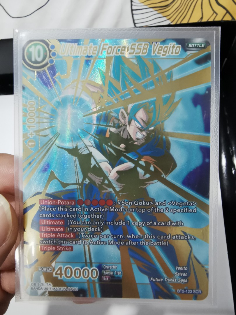Ultimate Force SSB Vegito SCR Secret Rare, Dragon ball Super Card Game ...