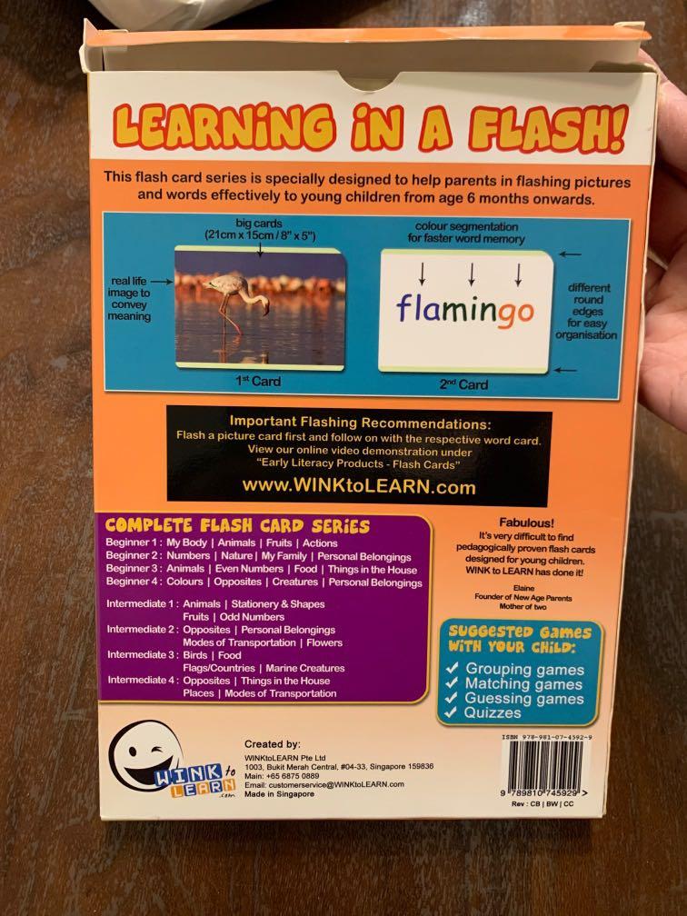 Wink to Learn English Flashcards Intermediate 3, Hobbies & Toys, Toys ...