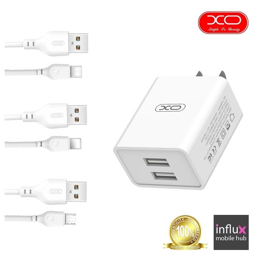XO L65 Charger Dual Output for Lightning, Type-C, Micro USB, Mobile ...