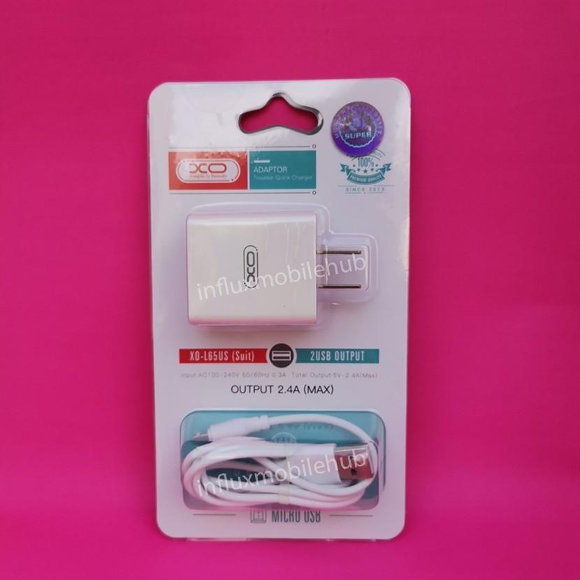 XO L65 Charger Dual Output for Lightning, Type-C, Micro USB, Mobile ...