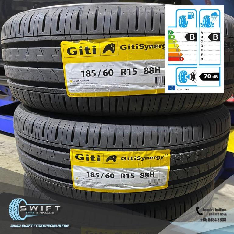 185/60R15 Giti Synergy E1 GitiSynergy H2 Car Tyre, Car Accessories ...