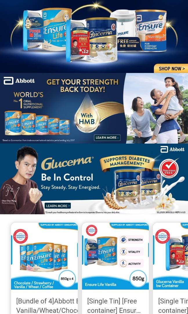 Abbott Similac Pediasure Ensure (Singapore product), Babies & Kids ...