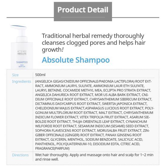 Atomy Absolute Shampoo (hair loss / hair growth), Beauty & Personal ...