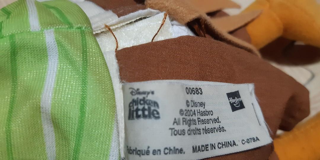 DISNEY / HASBRO CHICKEN LITTLE - SINGING & TALKING PLUSH TOY 16 ...