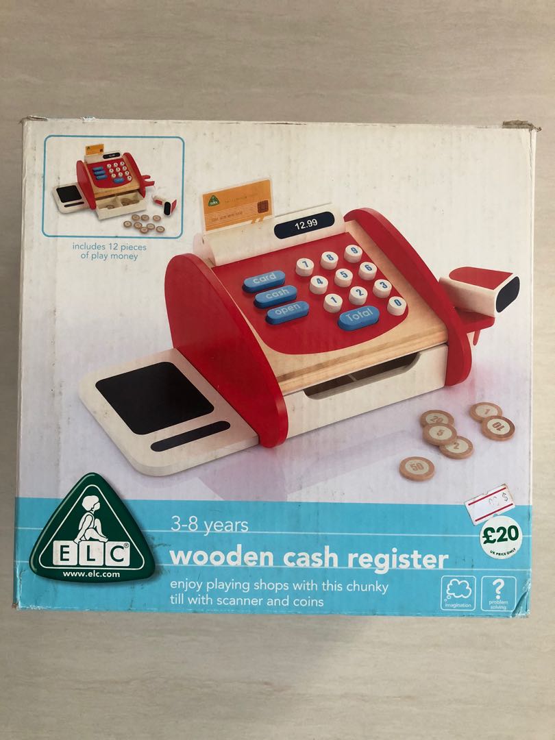 ELC Wooden Cash Register, Hobbies & Toys, Toys & Games on Carousell