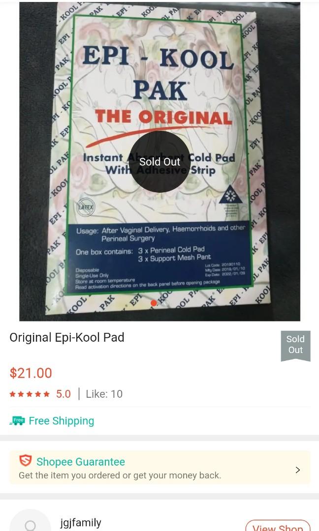 Epi kool pads for perineal icing, Babies & Kids, Maternity Care on ...