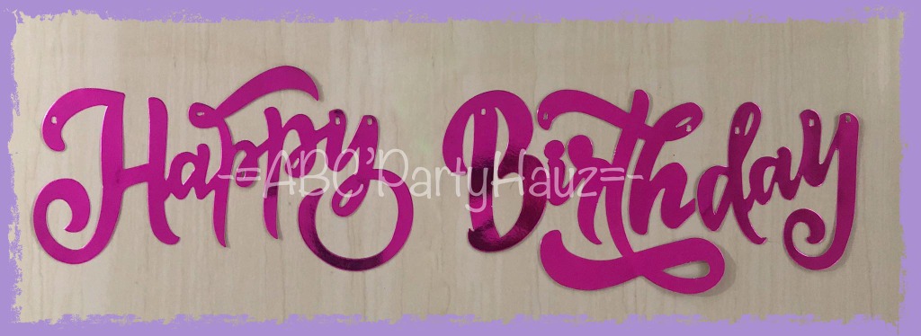 Happy Birthday Script Bunting Banner, Hobbies & Toys, Stationary ...