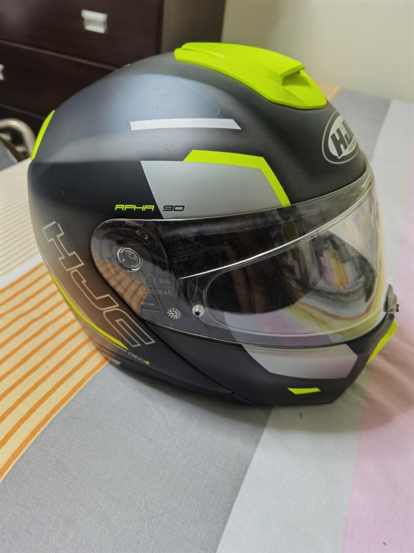 Hjc alpha 90 modular helmet size M, Motorcycles, Motorcycle Apparel on ...