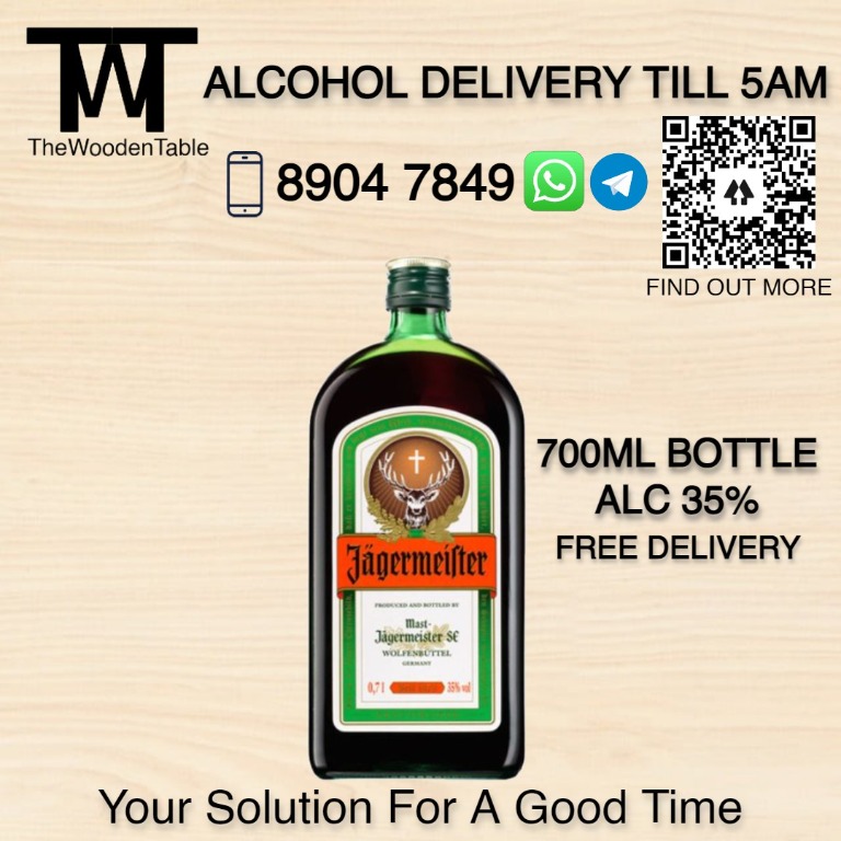 Jagermeister Liquor Liqueur 700ml, Food & Drinks, Alcoholic Beverages ...