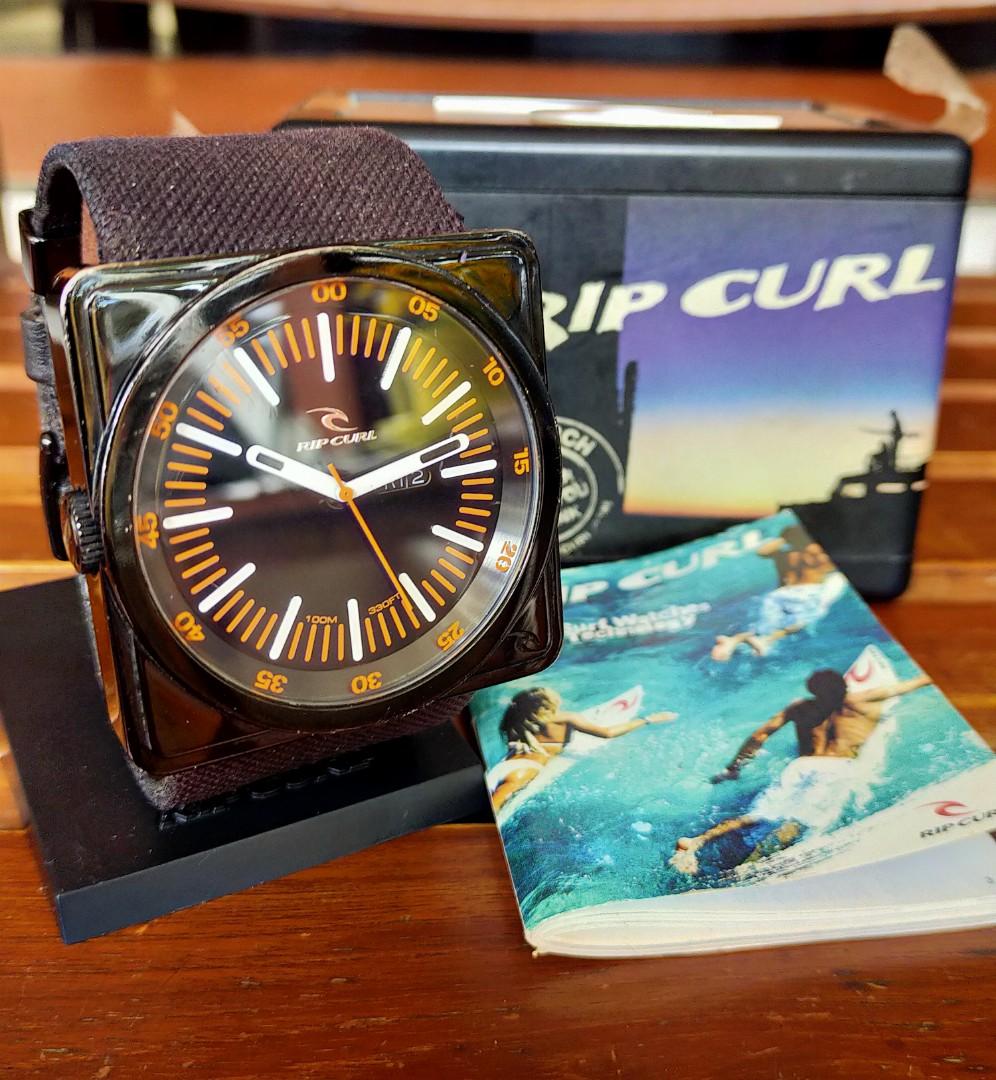 Jam Tangan Rip Curl Quartz All Original Full Set, Fesyen Pria, Jam ...