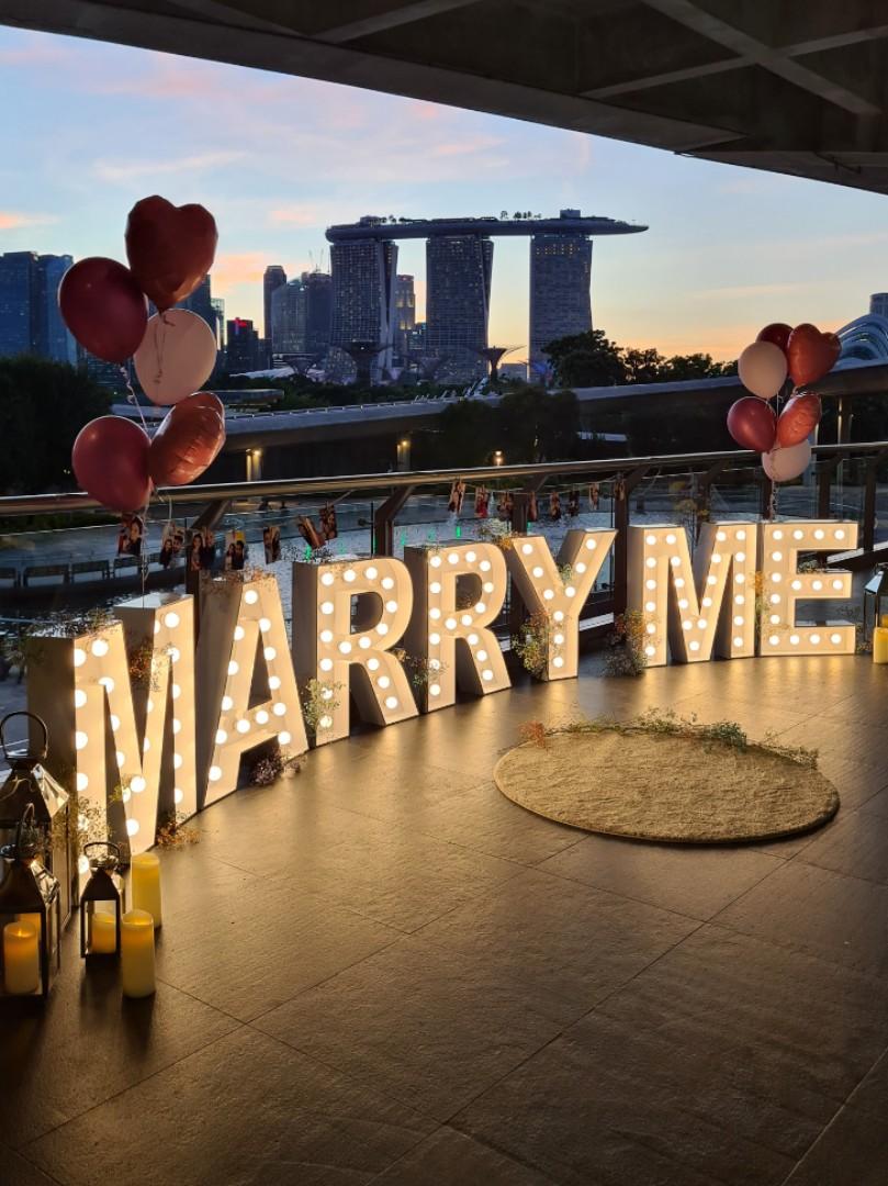 MARRY ME MARQUEE LIGHTS NEON SIGN LIFE SIZE GIANT LETTERS & LIGHTS for ...