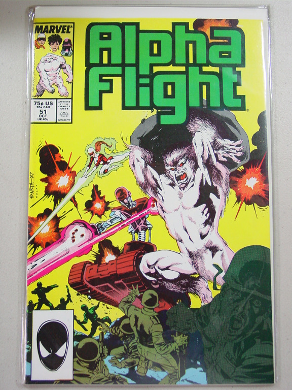 Marvel Comics Alpha Flight Issue 51 First Ever Jim Lee art at Marvel ...