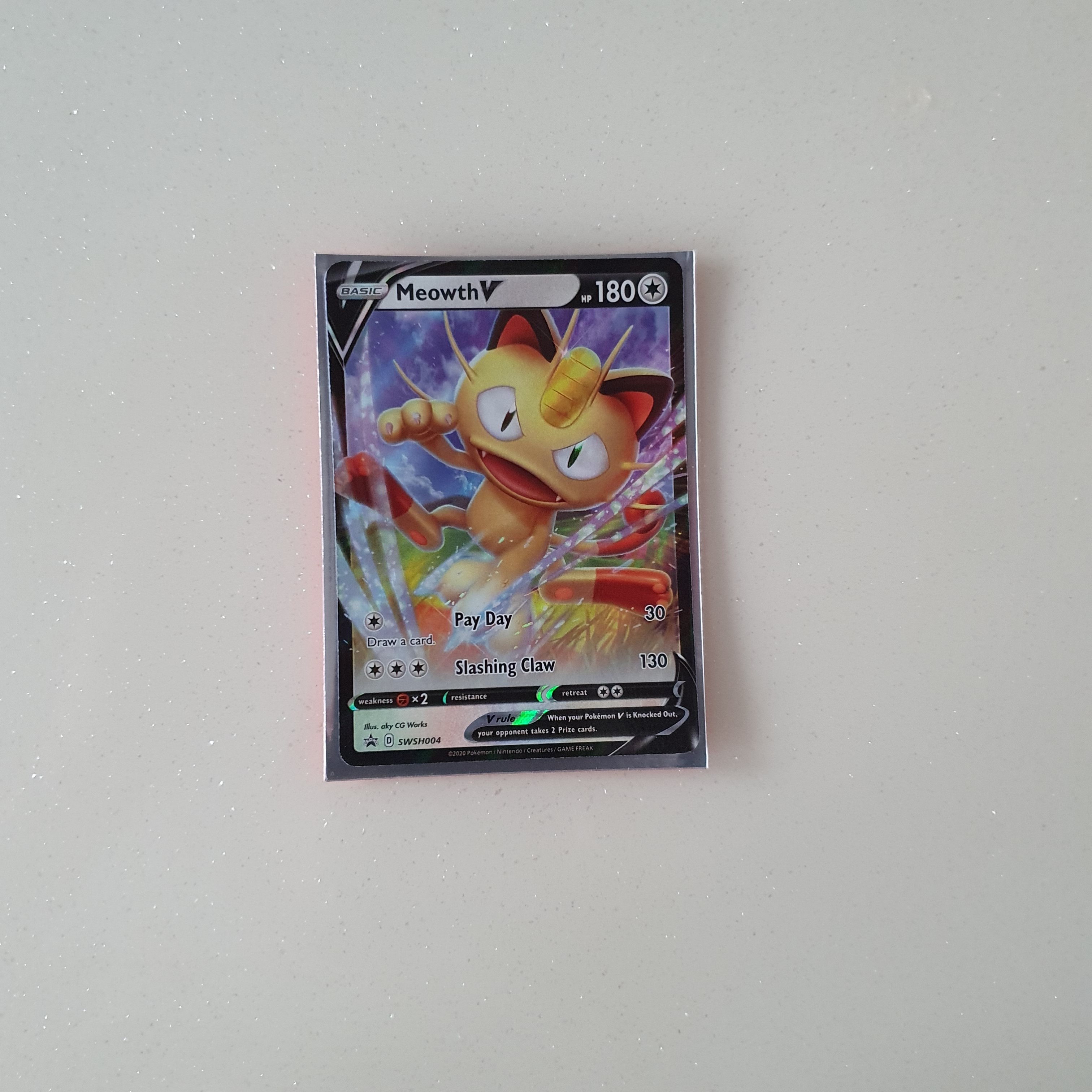 Meowth v - pokemon tcg, Hobbies & Toys, Toys & Games on Carousell