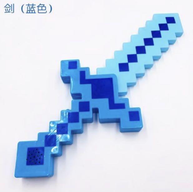 Brand new Minecraft Blue Diamond Sword and Arrow 35CM Battery Operated ...