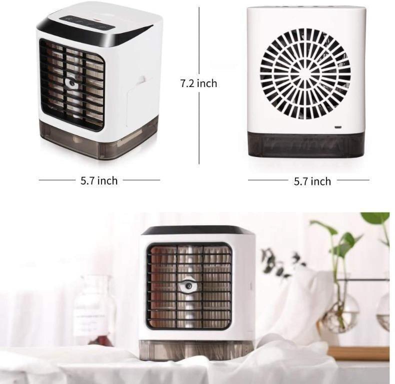 Personal Portable Mini Air Conditioner Cooler, 3 in 1 USB Quiet Desktop ...