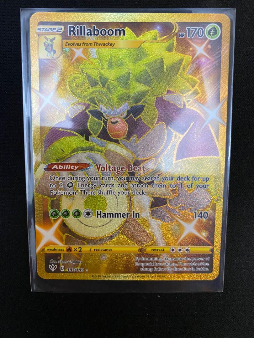Pokemon Rillaboom Secret Rare, Hobbies & Toys, Toys & Games on Carousell