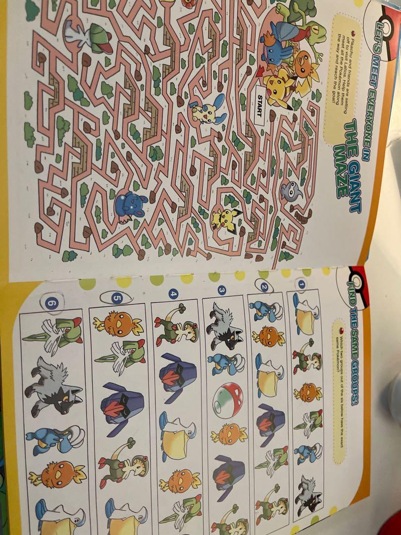 Pokemon visual guide and activity magic book , Hobbies & Toys, Books ...