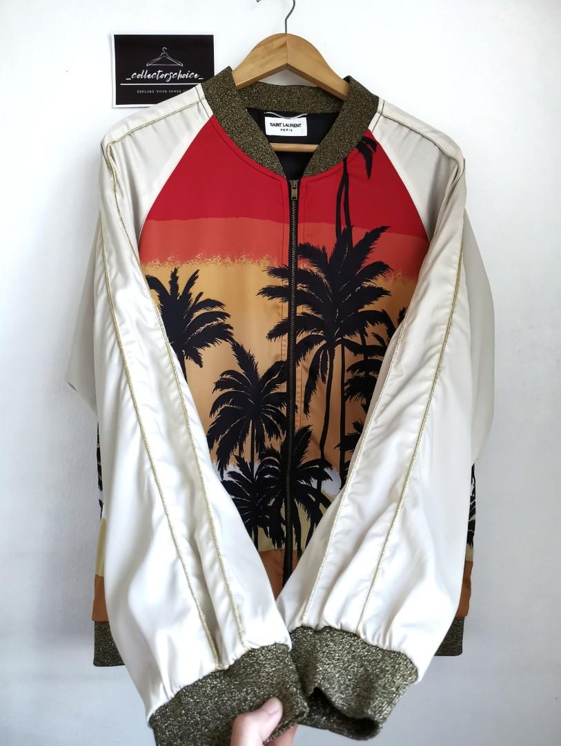 Saint Laurent Palm Tree Bomber Jacket, Luxury, Apparel on Carousell
