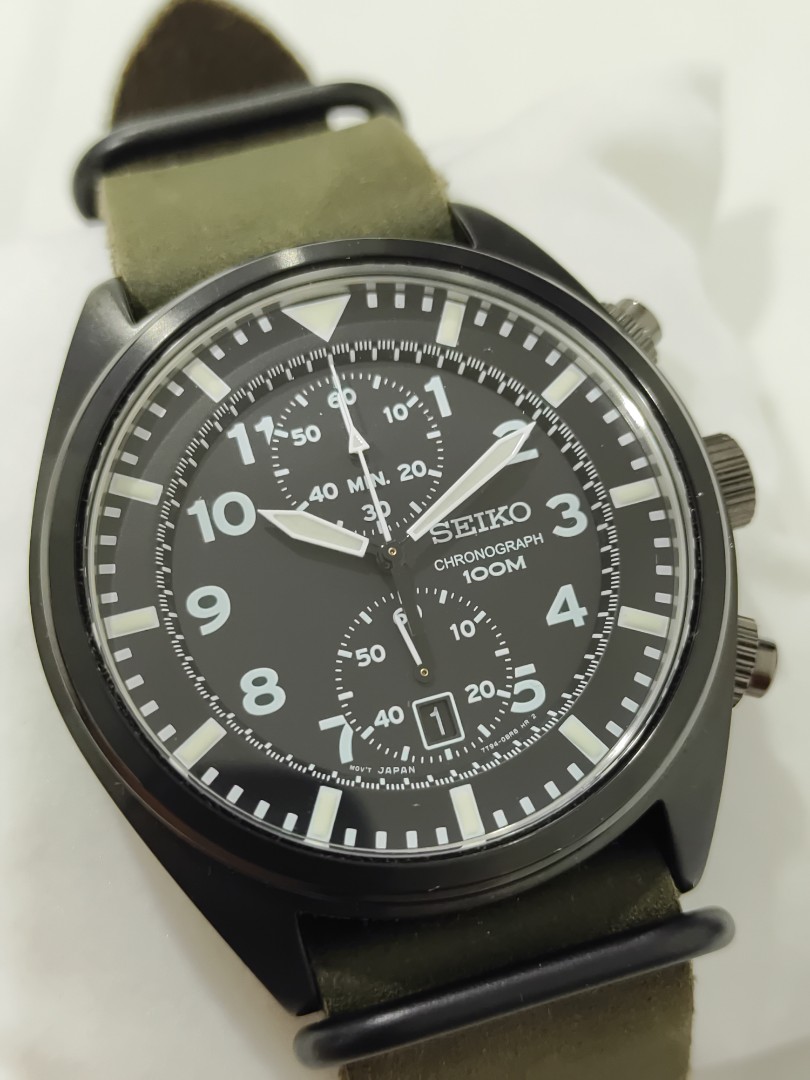 Seiko Chronograph Military SNN233P1 (Rare), Men's Fashion, Watches & Accessories, Watches on ...