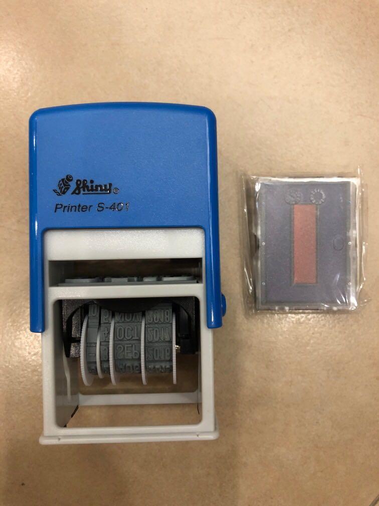 SHINY Dater + Text Rubber Stamps - Self Inking Printer S401 [Office ...
