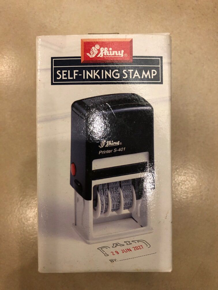 SHINY Dater + Text Rubber Stamps - Self Inking Printer S401 [Office ...