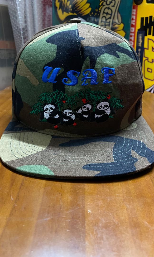 Supreme Pandas 5 Panel Black Woodland Camo USAF Camp(Original), Men's ...