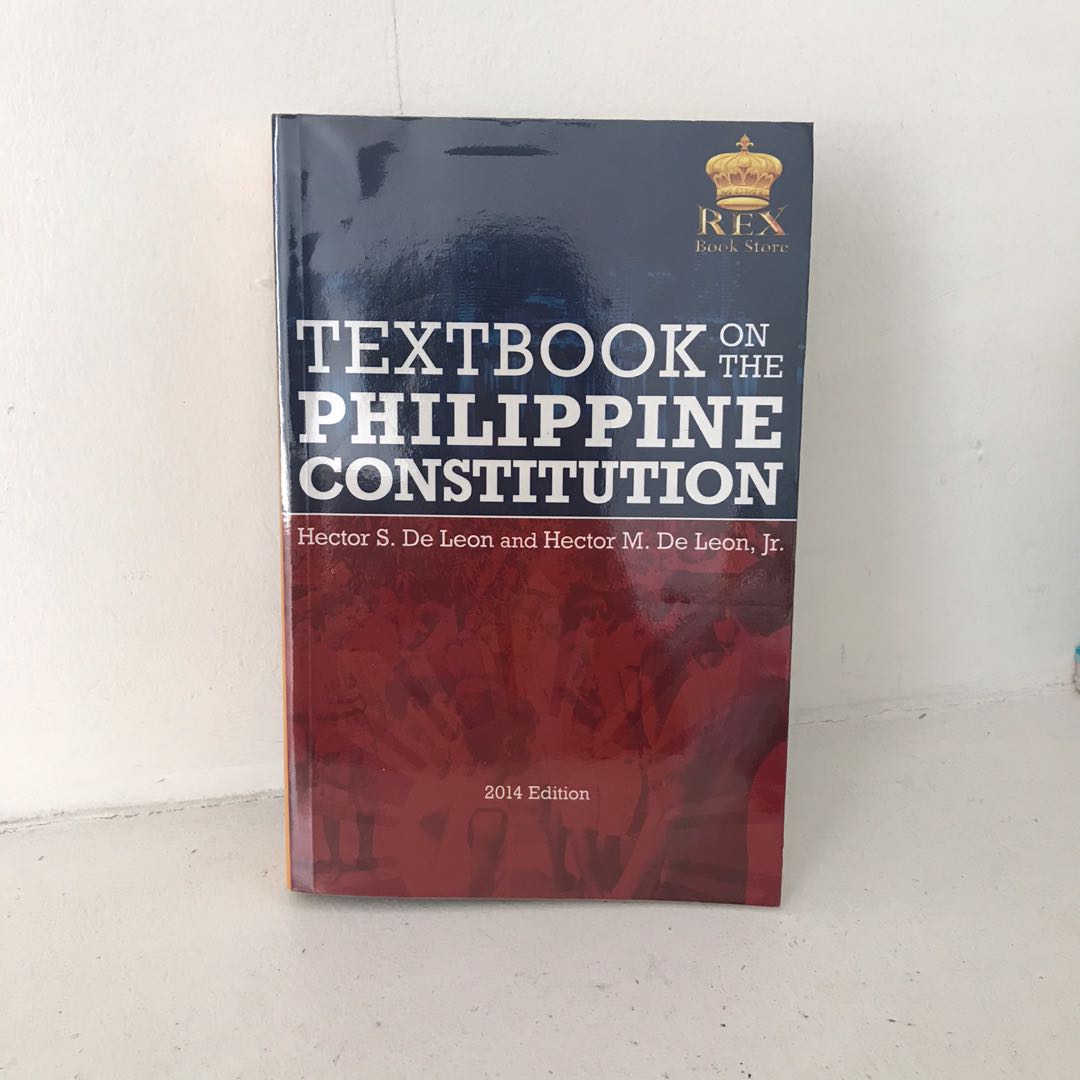 Textbook on the Philippine Constitution by Hector S. De Leon & Hector M ...